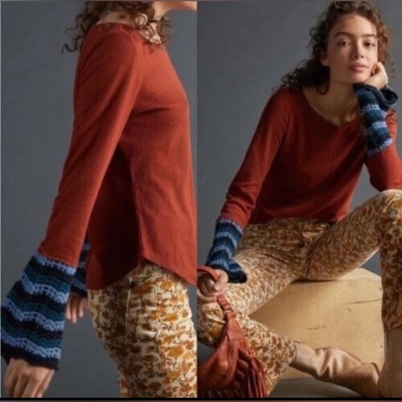 Pilcro | Tops | Nwt Anthropologie Pilcro Thermal Waffle Knit Crochet ...